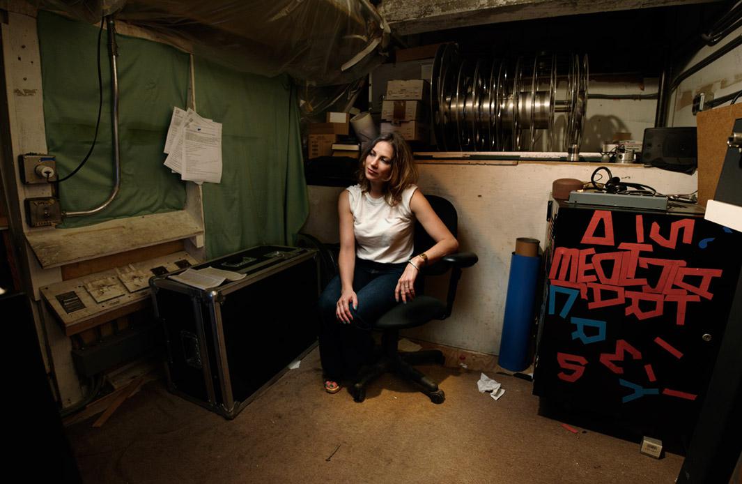 Joseph O. Holmes photographs projection booths in his exhibition, “The ...