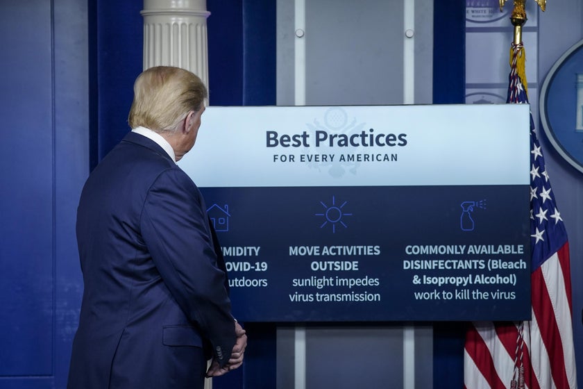 If you injected disinfectants, what would happen to you?