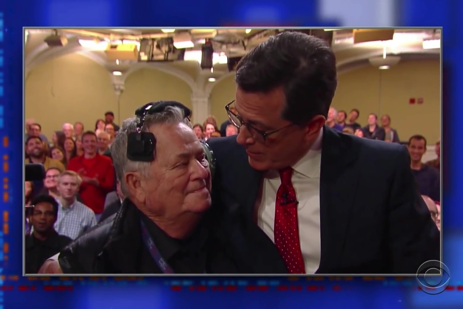 Stephen Colbert: the late night host pays tribute to a cameraman who