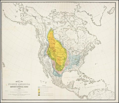 Map: Bison distribution in North America