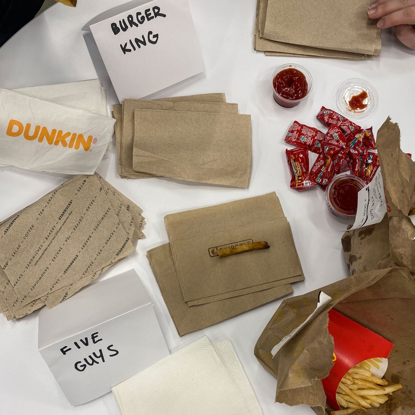 Chipotle, Five Guys, Starbucks, McDonald's napkins: We tested which are ...