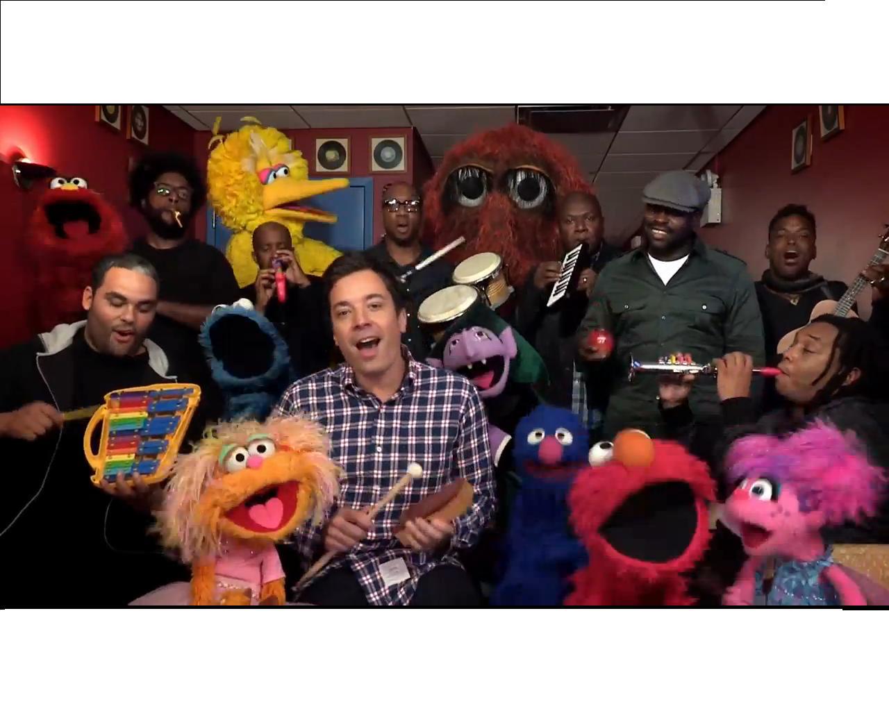 Jimmy Fallon, Sesame Street, The Roots sing the Sesame Street Theme ...