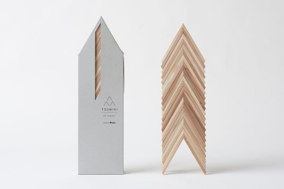 Tsumiki from Kengo Kuma are an angular wooden Japanese answer to Legos.