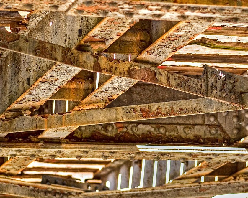Rust is a natural disaster: Photographer trespassing in Bethlehem Steel.