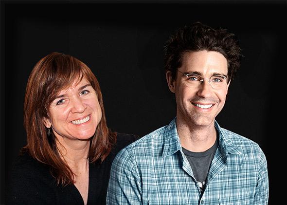 Author Joshua Ferris and his book editor, Reagan Arthur of Little, Brown.