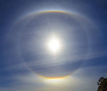 Halos and arcs: Optical effects photographed by Göran Strand.