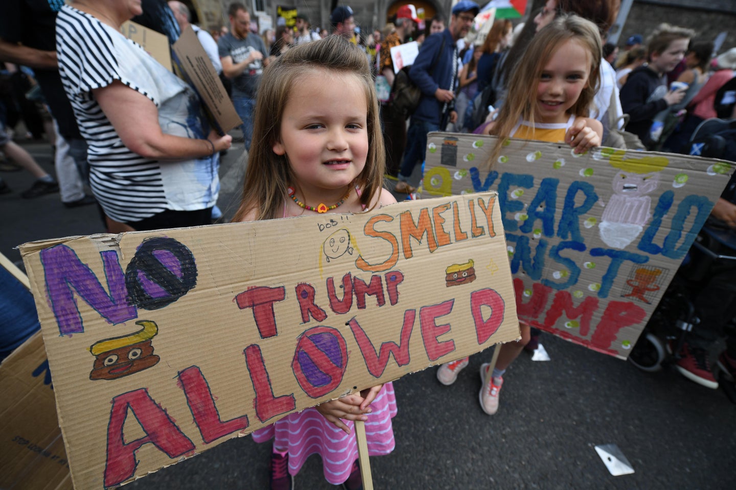 The best signs from the anti-Trump protests in Scotland.