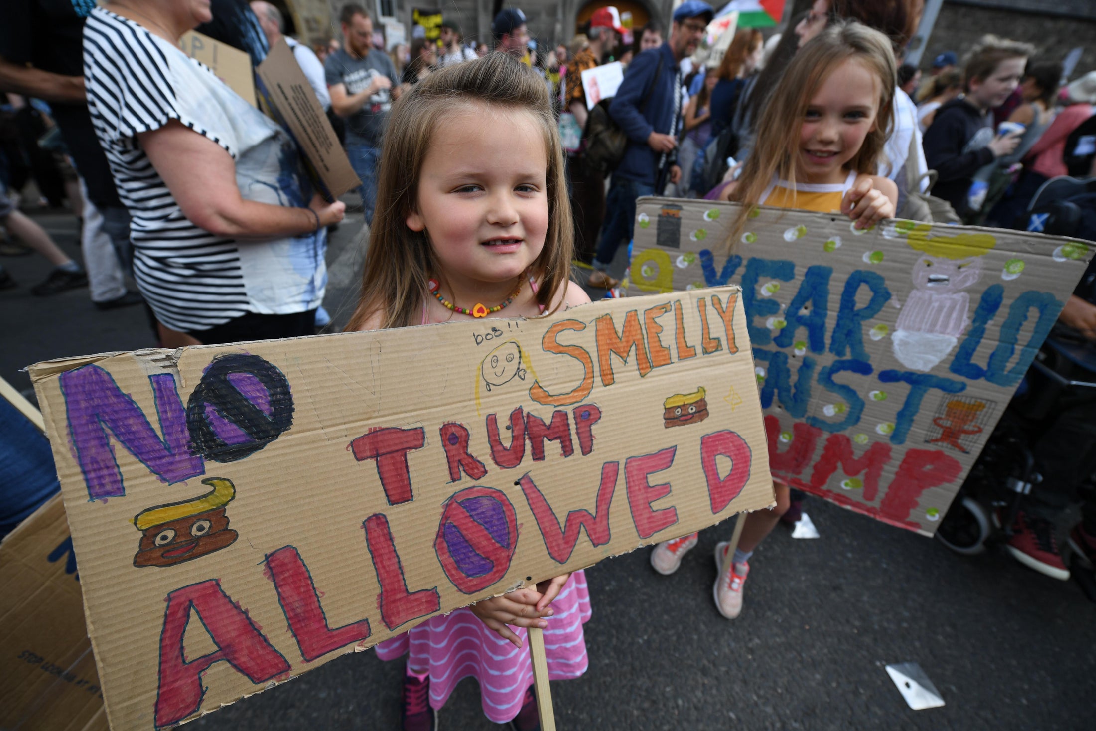 The best signs from the anti-Trump protests in Scotland.