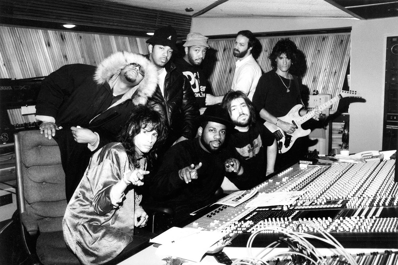 Run-D.M.C. and Aerosmith: the making of the “Walk This Way” video.