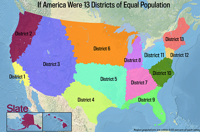 If every U.S. state had the same population, what would the map of ...