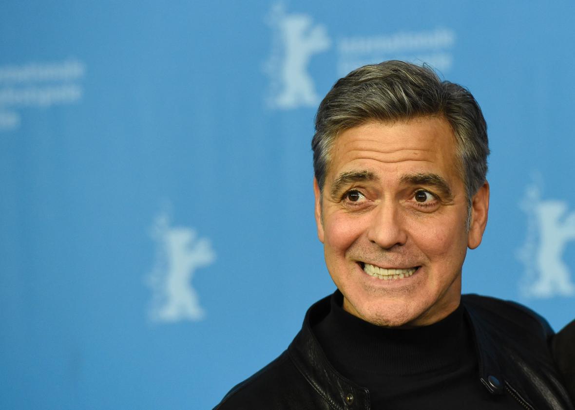 George Clooney admits raising "obscene amount of money" for Clinton.