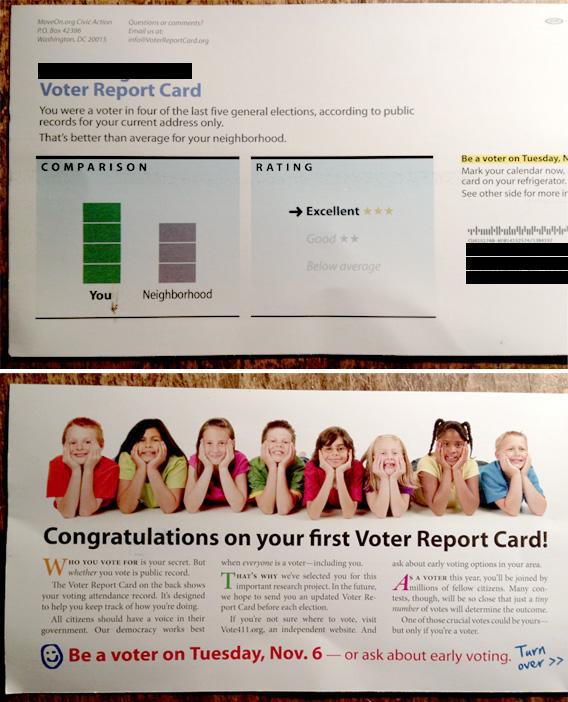 MoveOn: can its "Voter Report Card" shame slackers into turning out?