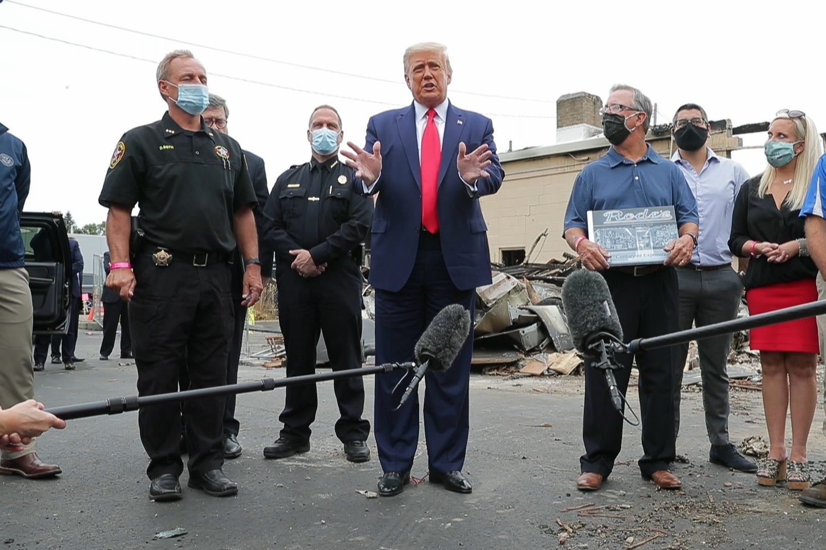 Trump went to Kenosha to make one point: The world falls apart without him.