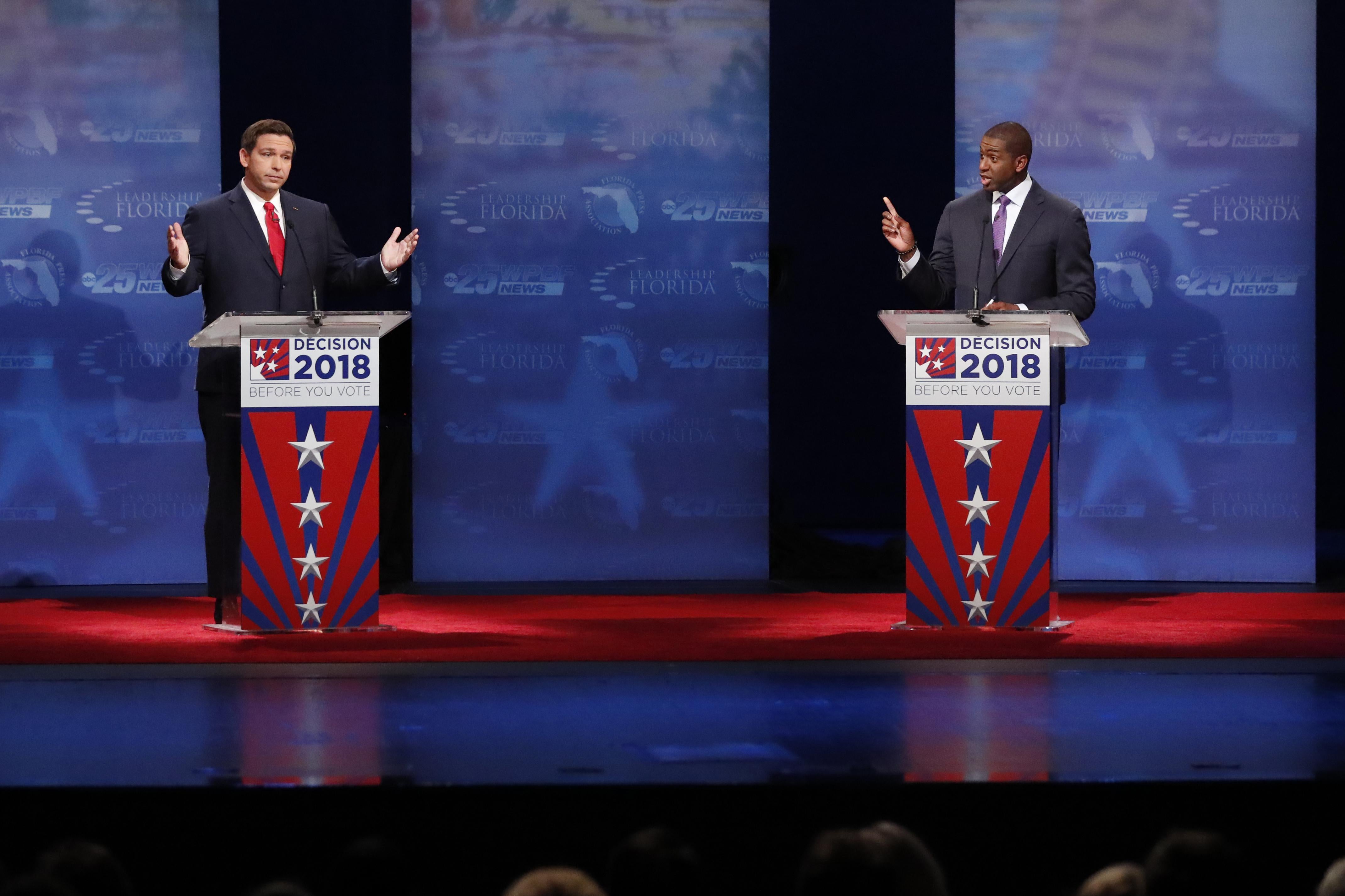 Ron DeSantis beats Andrew Gillum in Florida governor's race.