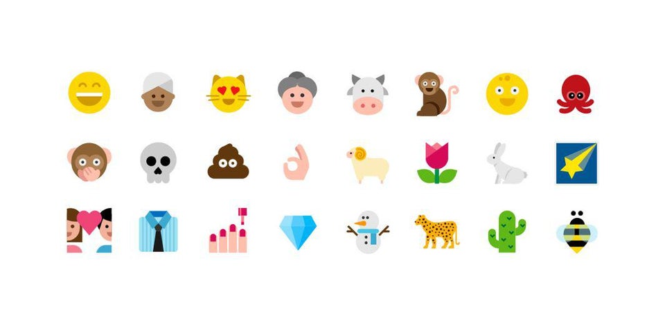 Emoji Redesign Project offers flat design for your favorite pictograms.