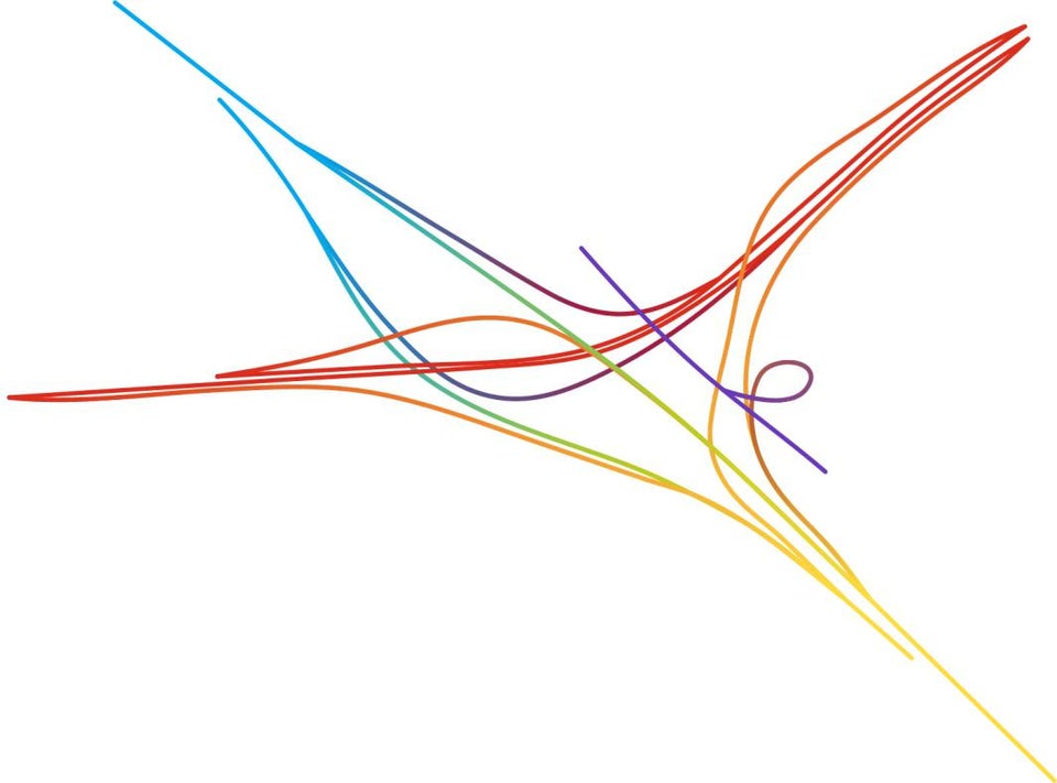 Nicholas Rougeux Interchange Choreography is a series of abstract color ...