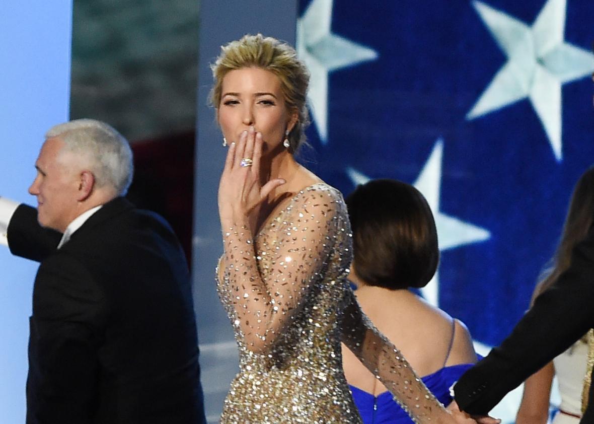 Kiss-blowing is Ivanka Trump's signature gesture.
