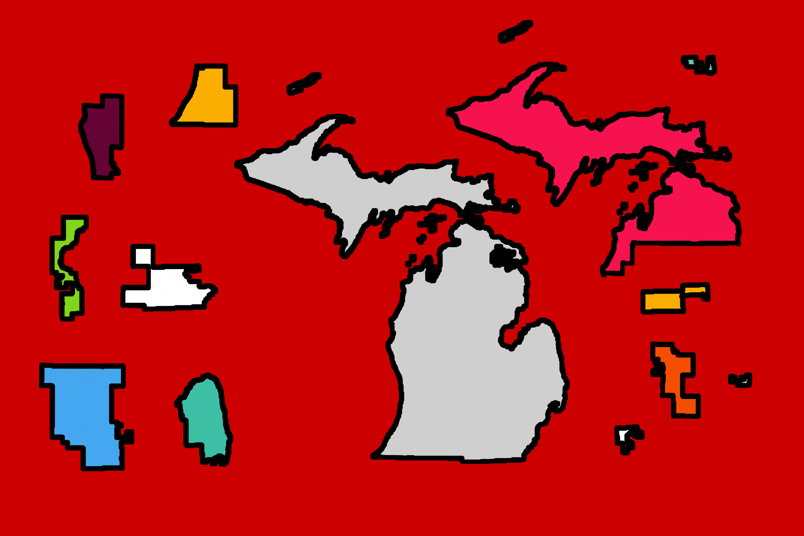 Gerrymander puzzles: Michigan.