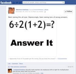 Facebook math problem: Why PEMDAS doesn’t always give a clear answer.