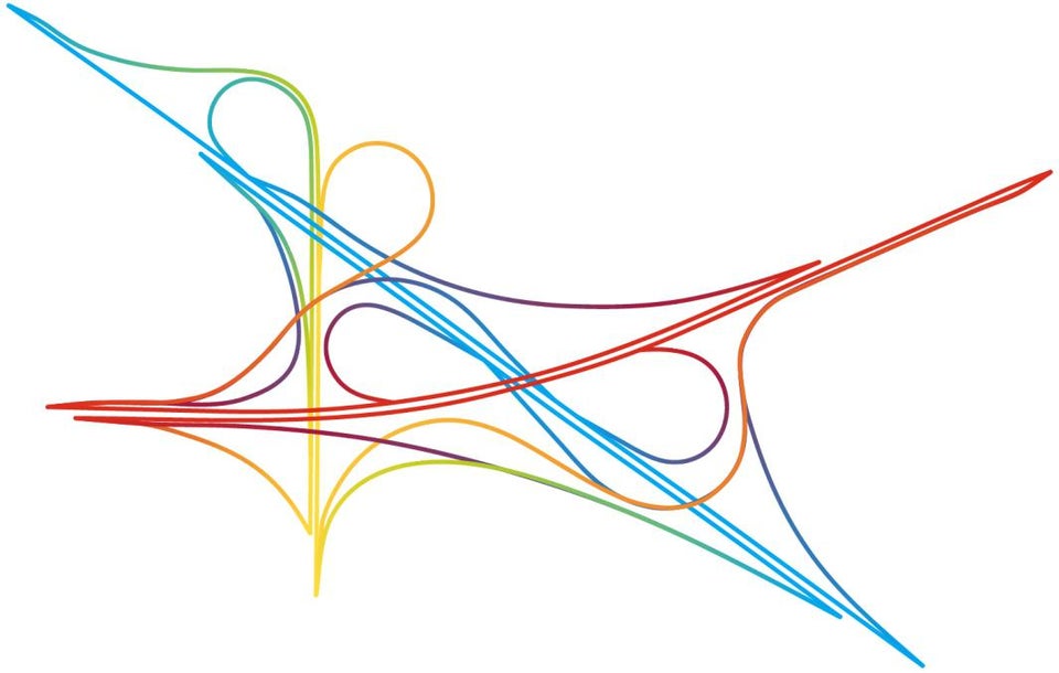 Nicholas Rougeux Interchange Choreography is a series of abstract color ...