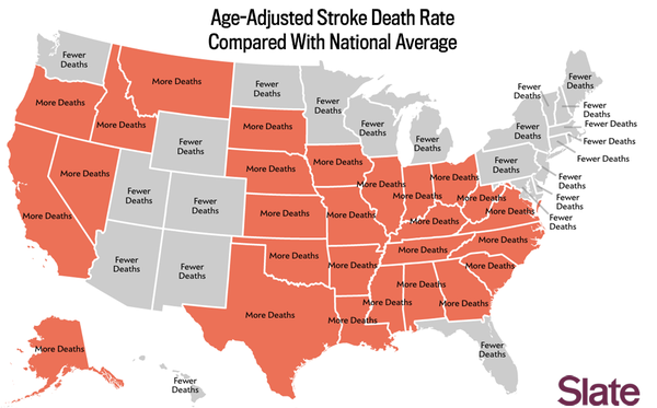 Death map: The most common causes of death in each state of the union