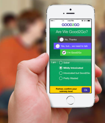Good2Go: A new app for consenting to sex.