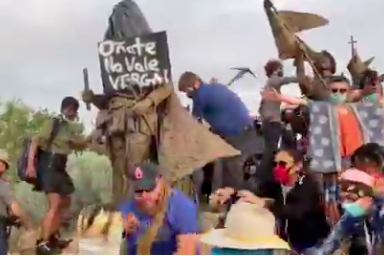 One shot during Albuquerque statue confrontation between armed militia ...