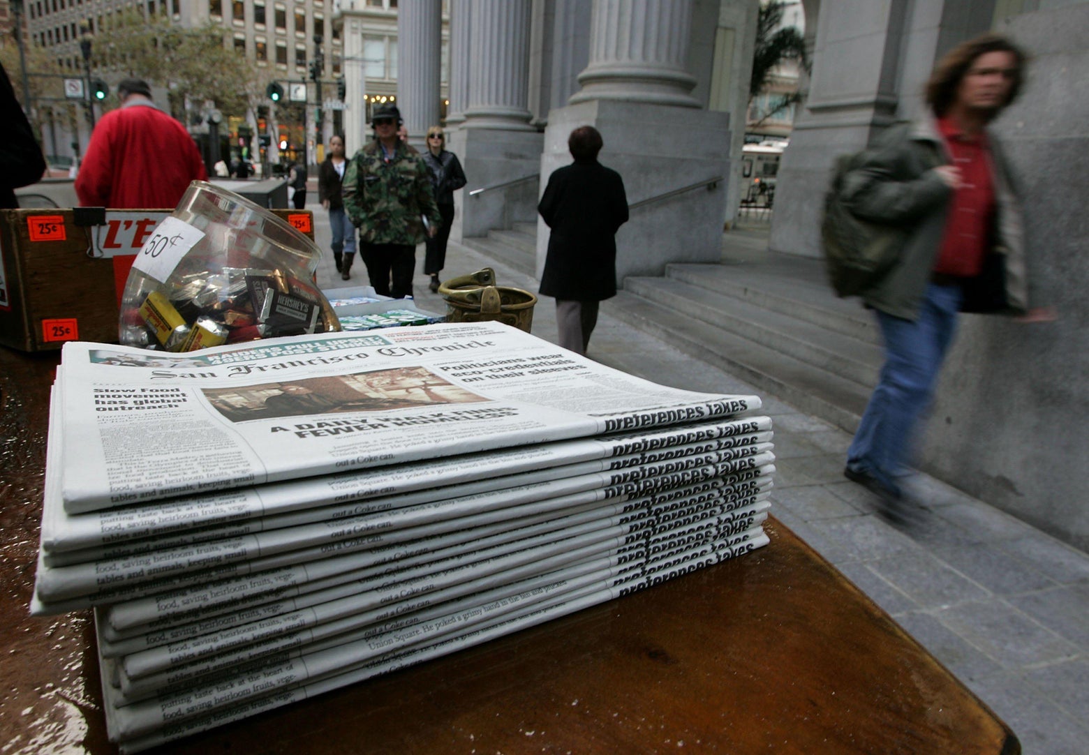 Orange County Register asks journalists to deliver paper for gift cards.