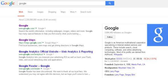 Google search results font, display change: How to change it back.