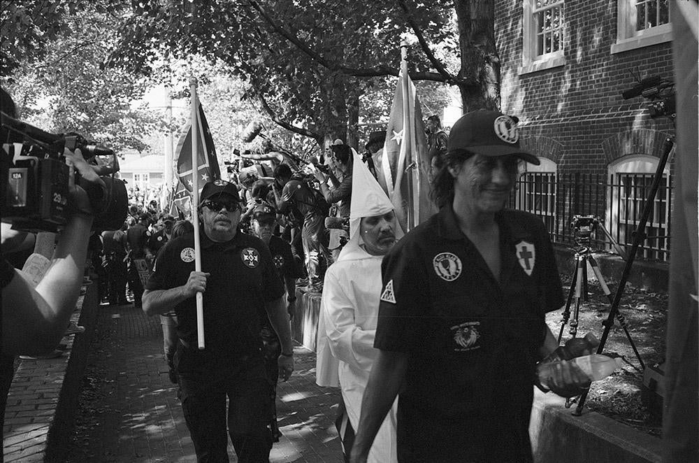 Photos from the Charlottesville KKK rally.