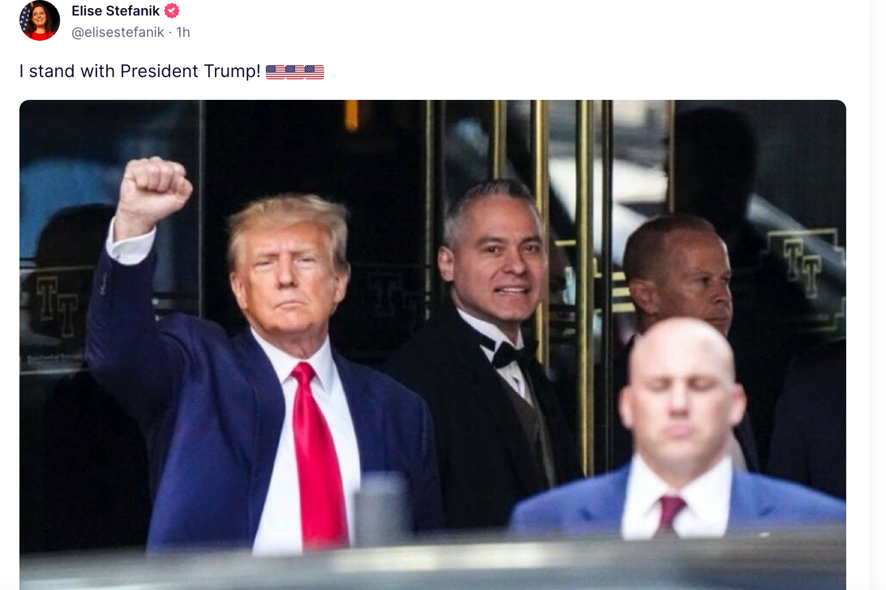 The Trump raised-fist photo from his arraignment was the defiant meme ...