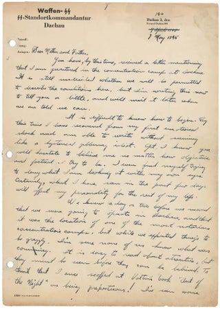 Holocaust liberation: Letter from American soldier at Dachau