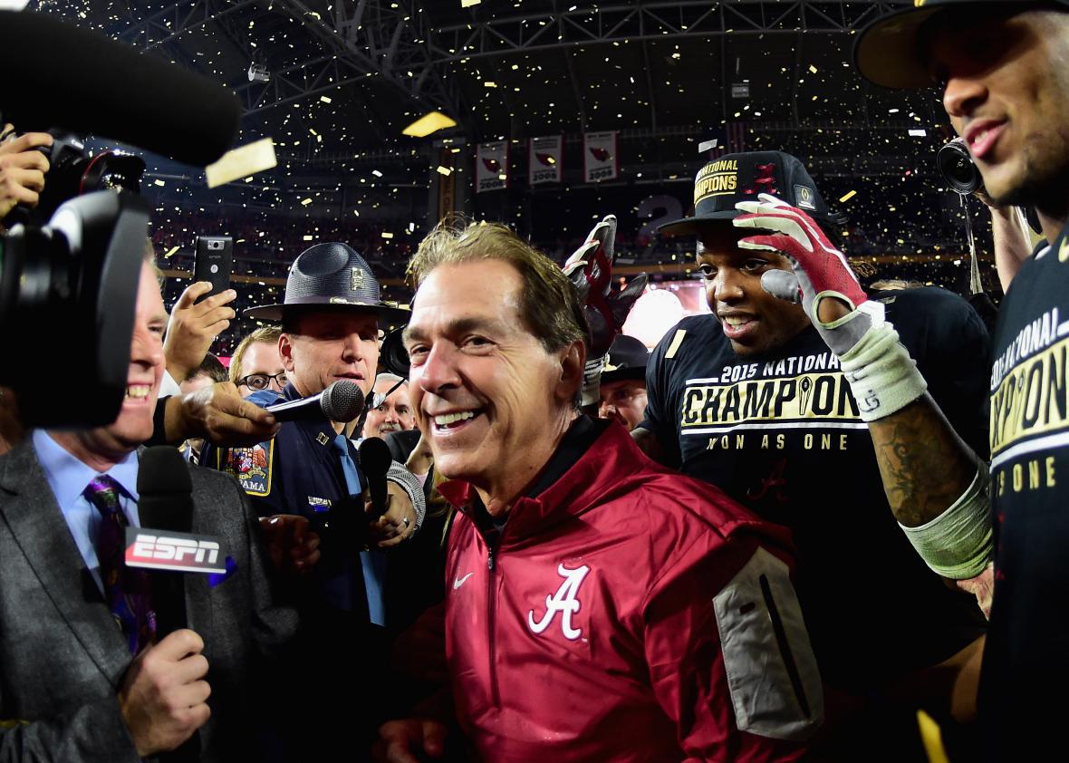 Alabama onside kick is the key play in national title win.