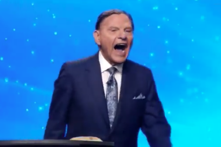 Watch televangelist Kenneth Copeland laugh maniacally at Biden victory.