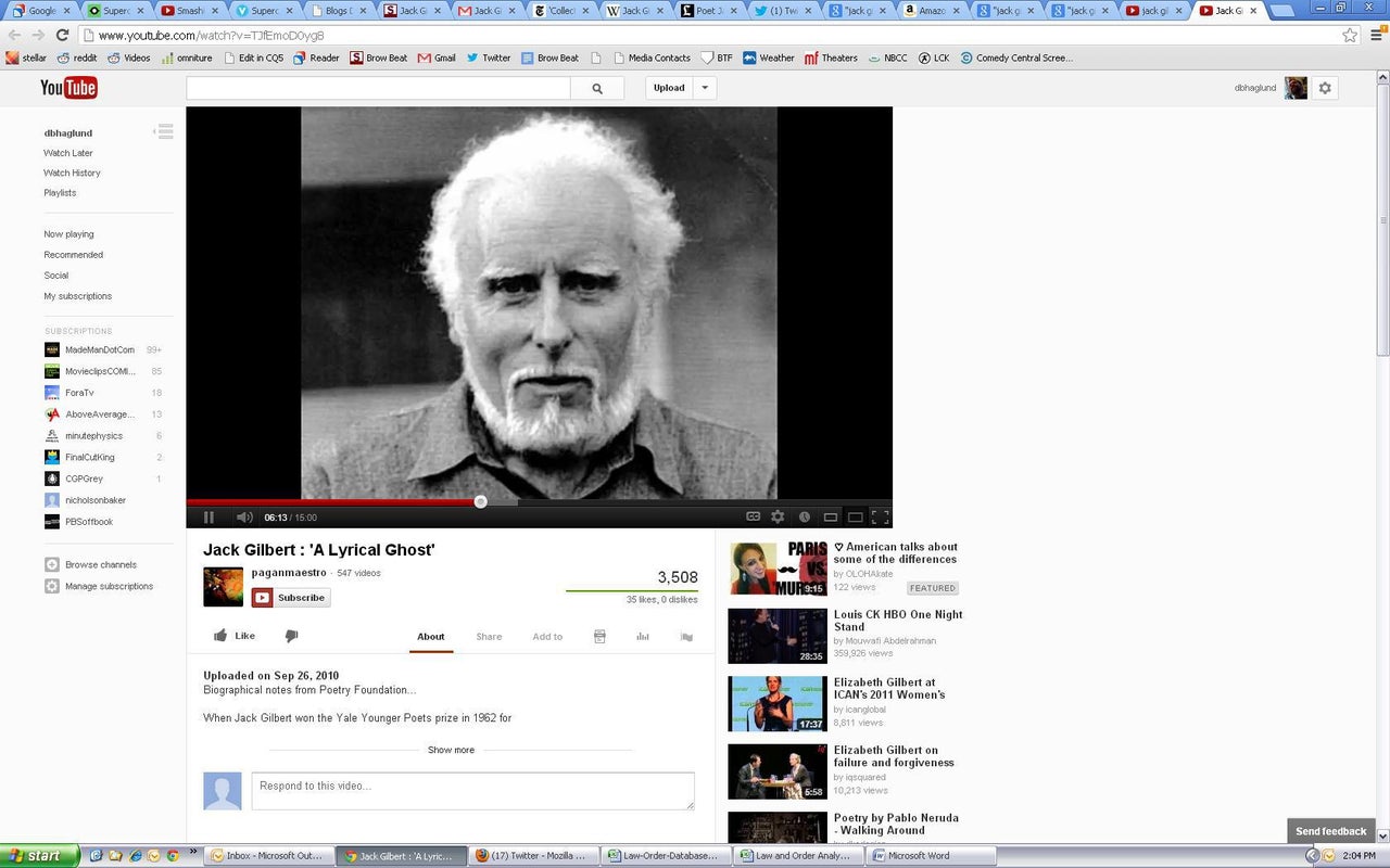 Jack Gilbert dead; poet was 87.