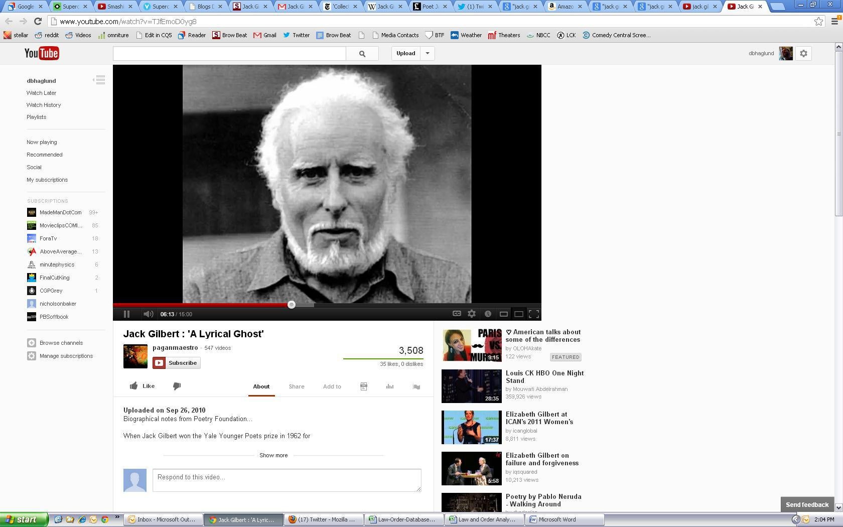 Jack Gilbert dead; poet was 87.