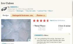 Ice Cube Recipe comments: funny ice cube recipe sparks amazing user ...