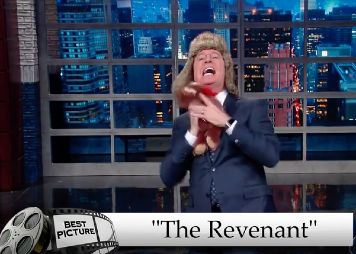 Stephen Colbert acts out all eight Best Picture Oscar nominees on Late ...