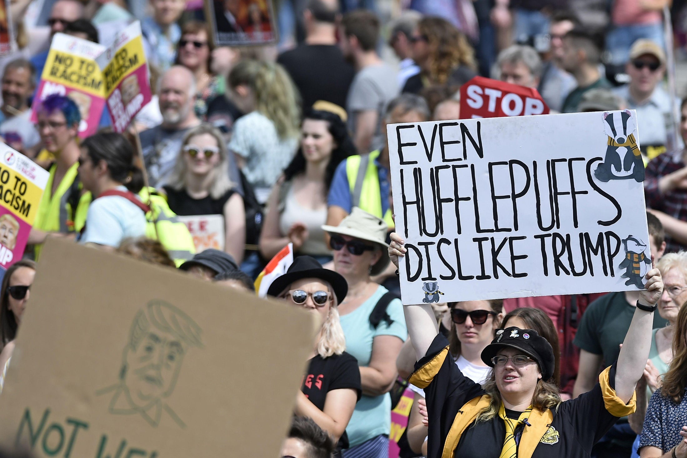 The best signs from the anti-Trump protests in Scotland.