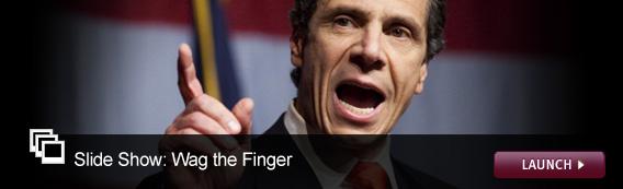 Politicians wag their fingers.