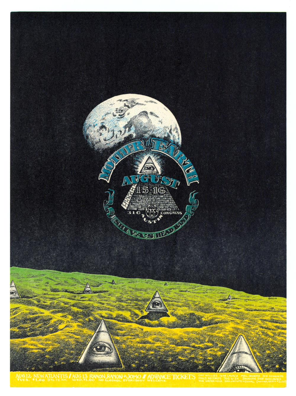 Austin music history: Music posters from the 1960s and 1970s.