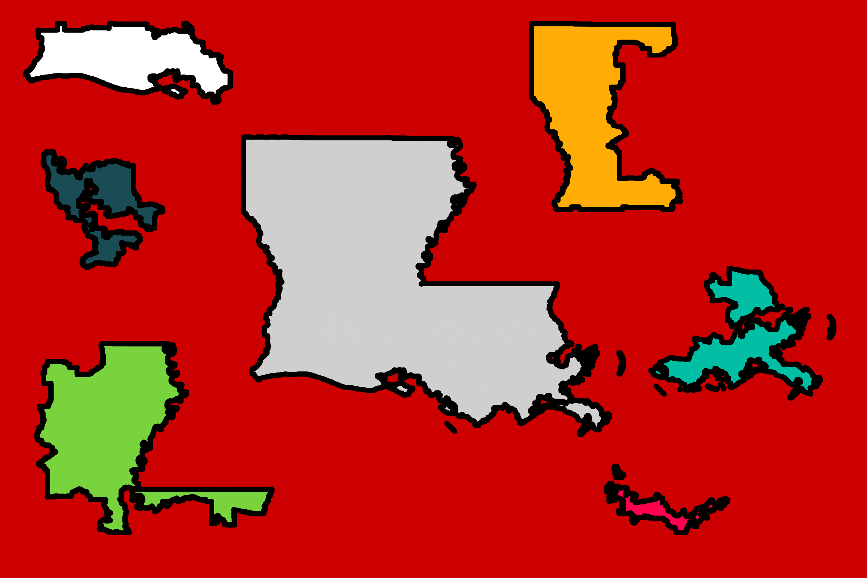 Gerrymander puzzles: Louisiana.