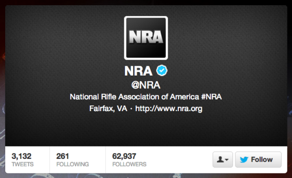 NRA Facebook, Twitter accounts go silent after Connecticut shooting.