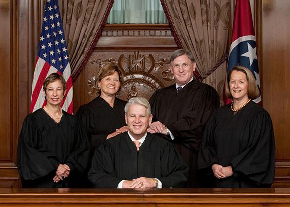 Tennessee Supreme Court Justices Gary Wade Cornelia Clark And Sharon